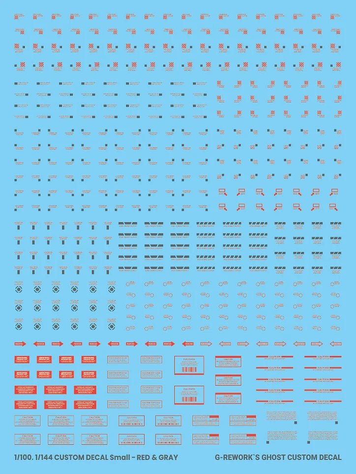 G-Rework CUSTOM DECAL [Red / Gray ] – Gundam Extra-Your BEST Gunpla ...