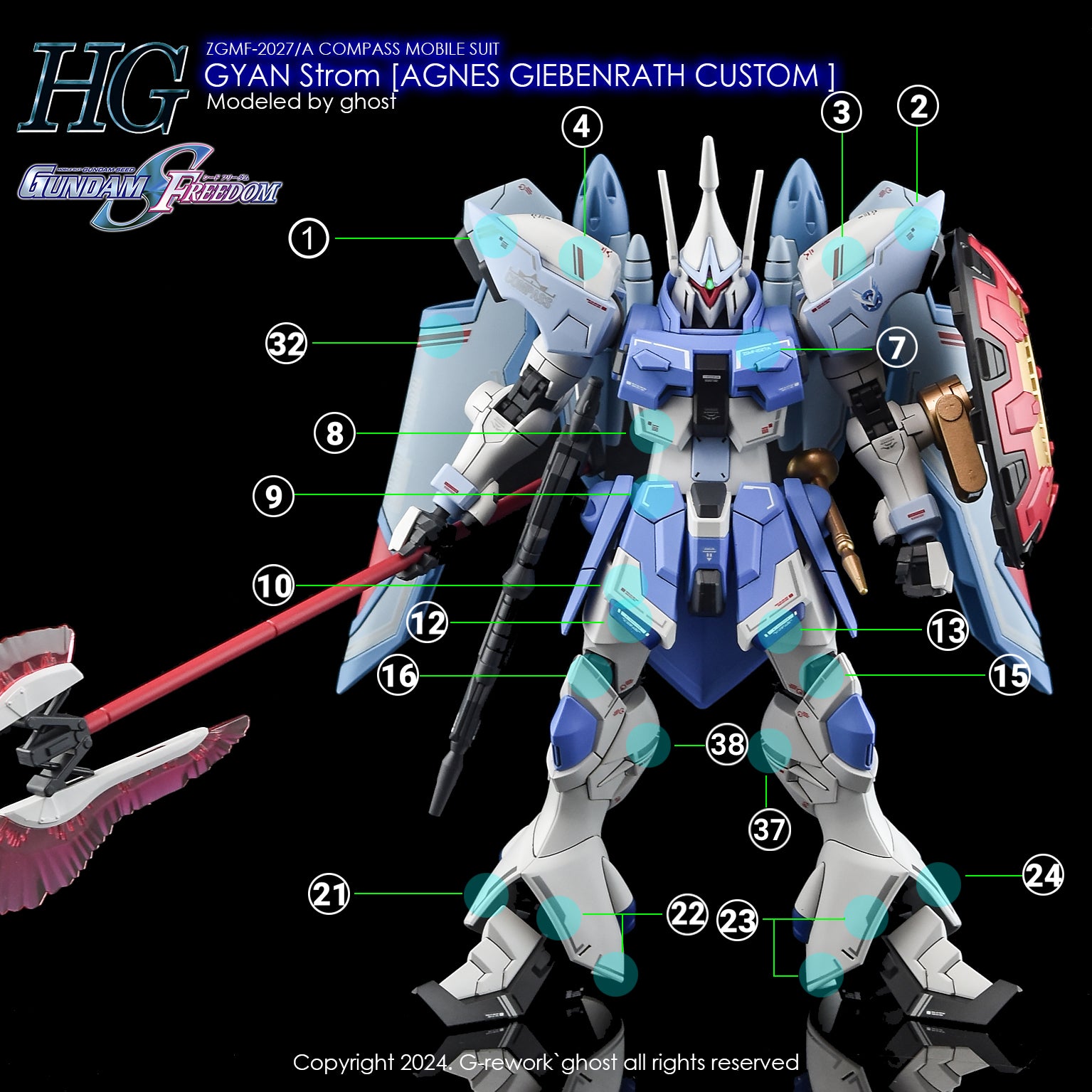 G-Rework [HG] [SEED] GYAN STROM – Gundam Extra-Your BEST Gunpla Supplier