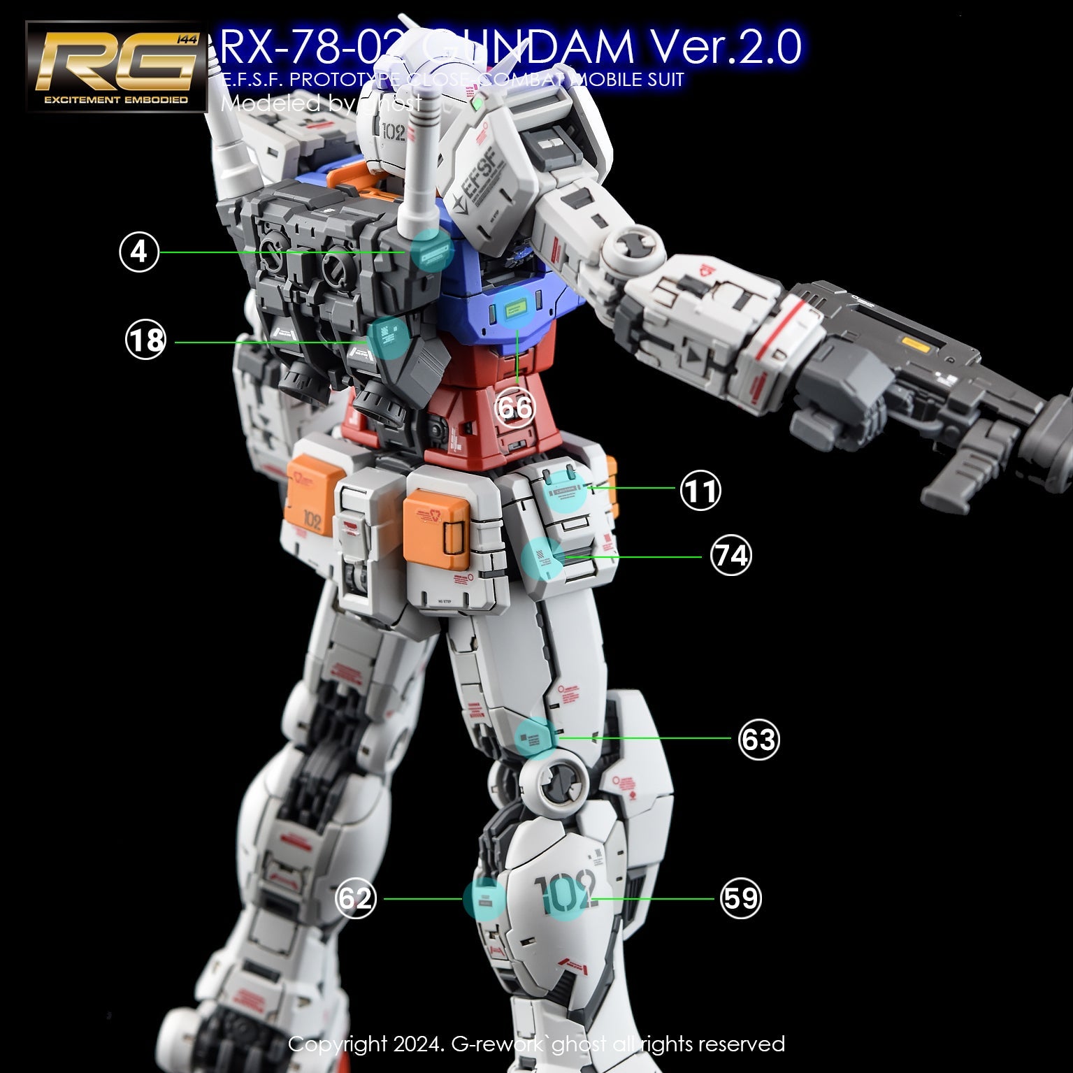 G-Rework [RG] RX-78-2 GUNDAM Ver.2.0 – Gundam Extra-Your BEST Gunpla Supplier